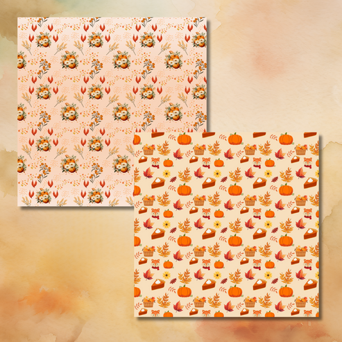 Decorative Scrapbooking Paper, Autumn/Fall Designs Sheets Fall Pattern ...